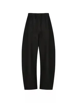 AMOMENTO Elasticated Drawstring Trousers - Black