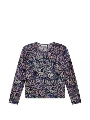 Malìparmi Printed Wool Cardigan - Blue