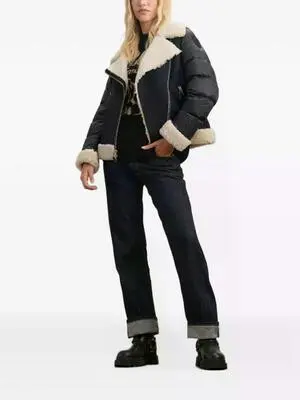 BLAUER. Candor Shearling-trim Puffer-sleeve Jacket