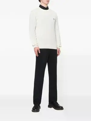 Fred Perry Embroidered-logo Sweater - Neutrals