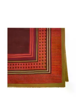 Malìparmi Printed Wool Scarf - Red