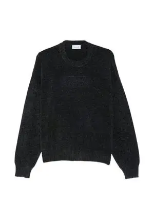 AMISH SUPPLIES Logo-embroidered Chenille Sweater - Blue