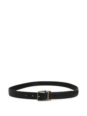 Dolce & Gabbana Pebbled Leather Belt - Black