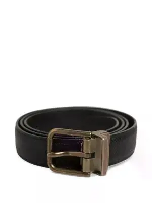 Dolce & Gabbana Pebbled Leather Belt - Black