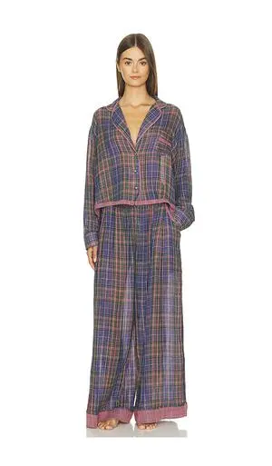 Free People X Intimately Fp One And Done Pj Shirt In Blue