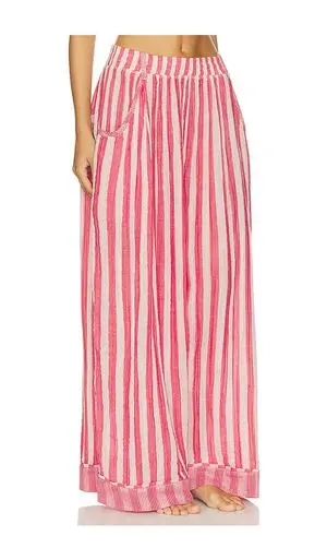 Free People X Intimately Fp One And Done Pj Pant In Red
