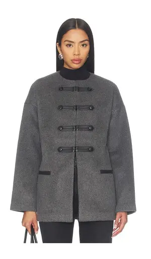 Rag & Bone Stefan Regalia Coat In Grey - Light Grey