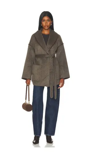 Heartloom Ruth Coat In Brown - Bark