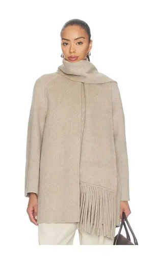 Heartloom Luka Coat In Light Grey - Putty
