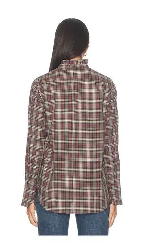 NILI LOTAN Elio Shirt In Brown