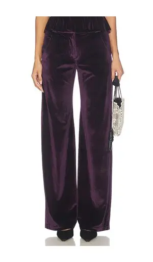 Amanda Uprichard Saddler Pant In Purple - Regal