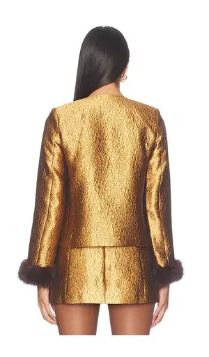 Amanda Uprichard Miles Jacket In Metallic
