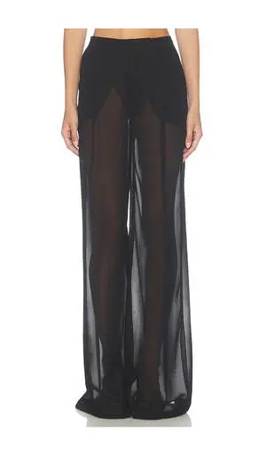 L'AGENCE Allanah Mid Rise Trouser - Black