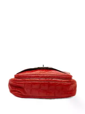 Mulberry Croc-embossed Shoulder Bag - Red
