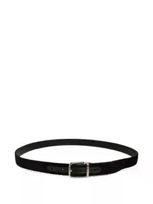 Dolce & Gabbana Velvet-effect Buckle Belt - Black