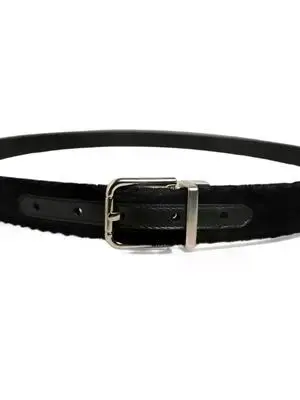 Dolce & Gabbana Velvet-effect Buckle Belt
