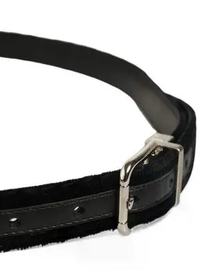 Dolce & Gabbana Velvet-effect Buckle Belt