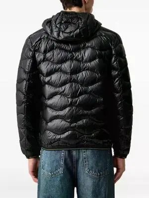 BLAUER. Wave-quilted Hooded Jacket