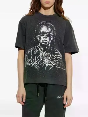 Off-White Graphic-print Crystal-embellished T-shirt