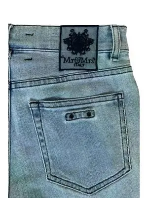 Mr & Mrs Italy Patch-detail Frayed Shorts