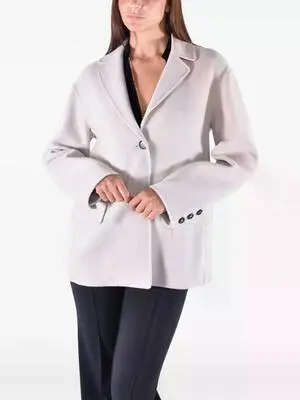 Max Mara Single-breasted Wool Jacket - Grey