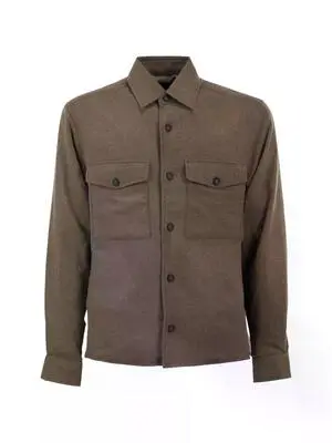 BOSS Patch-pocket Overshirt - Brown