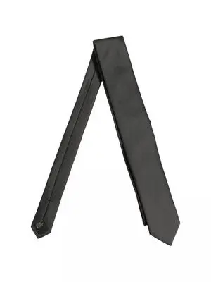 Dolce & Gabbana Micro Polka-dot Silk Tie - Black