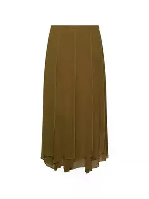 Marella Mllzattera Panelled Handkerchief-hem Midi Skirt - Green