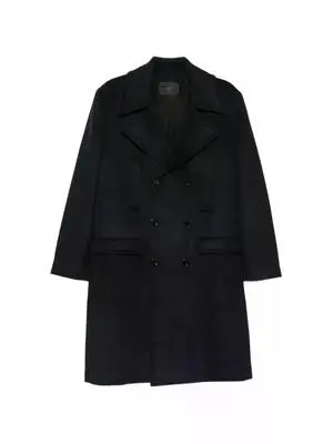 DONDUP Double-breasted Peaked-lapel Coat - Blue