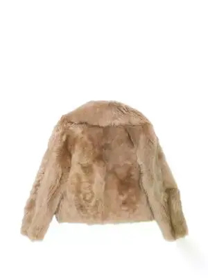 BLANCHA Shearling-finish Lapel-collar Jacket