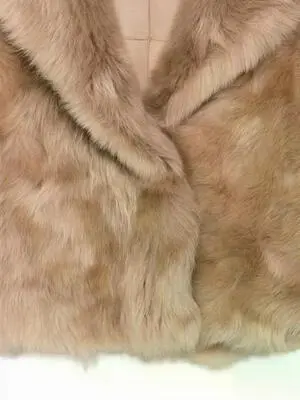 BLANCHA Shearling-finish Lapel-collar Jacket