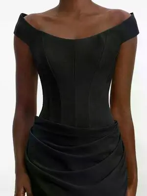 GEMY MAALOUF Off-shoulder Structured Corset Dress