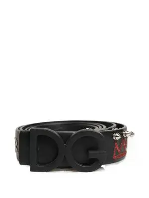 Dolce & Gabbana Prince Forever Leather Belt - Black
