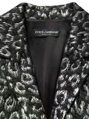 Dolce & Gabbana Leopard-jacquard Crystal-embellished Coat
