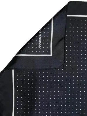 Dolce & Gabbana Polka-dot Silk Pocket Square - Black