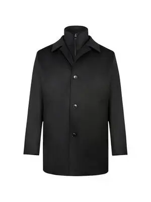 BOSS Single-breasted Coat - Black
