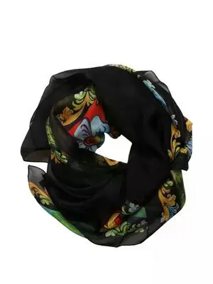 Dolce & Gabbana Scenery-print Silk Scarf - Black
