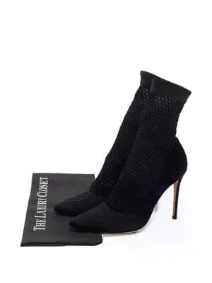 GIANVITO ROSSI Knit Pointed-toe Ankle Boots