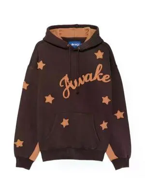 AWAKE NY Logo-patch Star-patch Hoodie - Brown