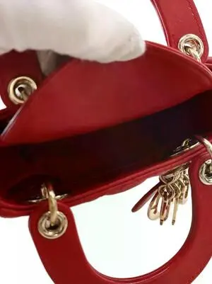 Dior 2021 Dioramour Micro Lambskin Cannage Lady Satchel