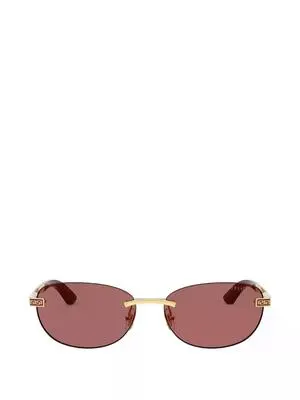 Versace Rimless Oval-frame Sunglasses - Gold