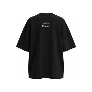 MYSIMPLICATED Oversized T-shirt With Good Karma Design W - Black