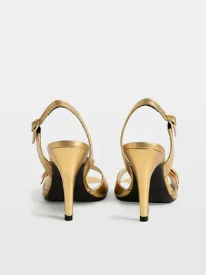 Zadig&Voltaire Zv Elegant Metallic Sandals - Gold