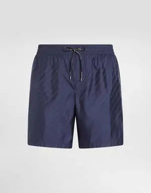 Dolce & Gabbana Jacquard Logo Swim Boxers - Blue