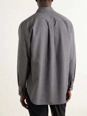 THE ROW Victor Checked Wool-poplin Shirt