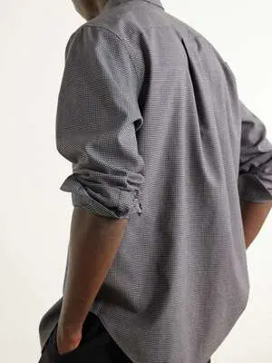 THE ROW Victor Checked Wool-poplin Shirt