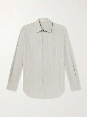 THE ROW Uday Striped Cotton-poplin Shirt - Ivory