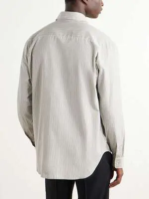 THE ROW Uday Striped Cotton-poplin Shirt
