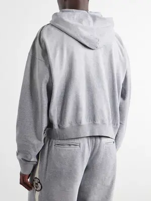 424 Logo-appliquéd Distressed Cotton-jersey Hoodie