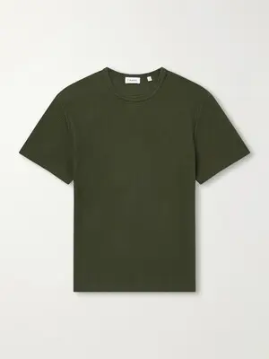FRAME Cotton-jacquard T-shirt - Green